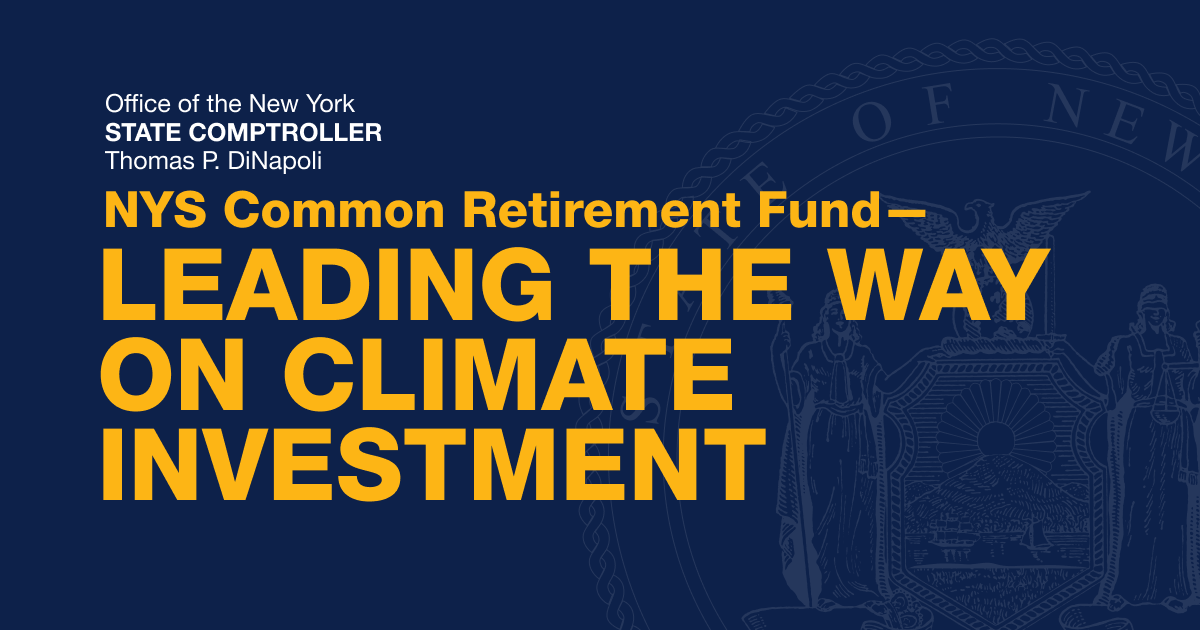 Leading the Way on Climate Investment | Office of the New York State ...