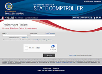 Employer Sign In | Office of the New York State Comptroller
